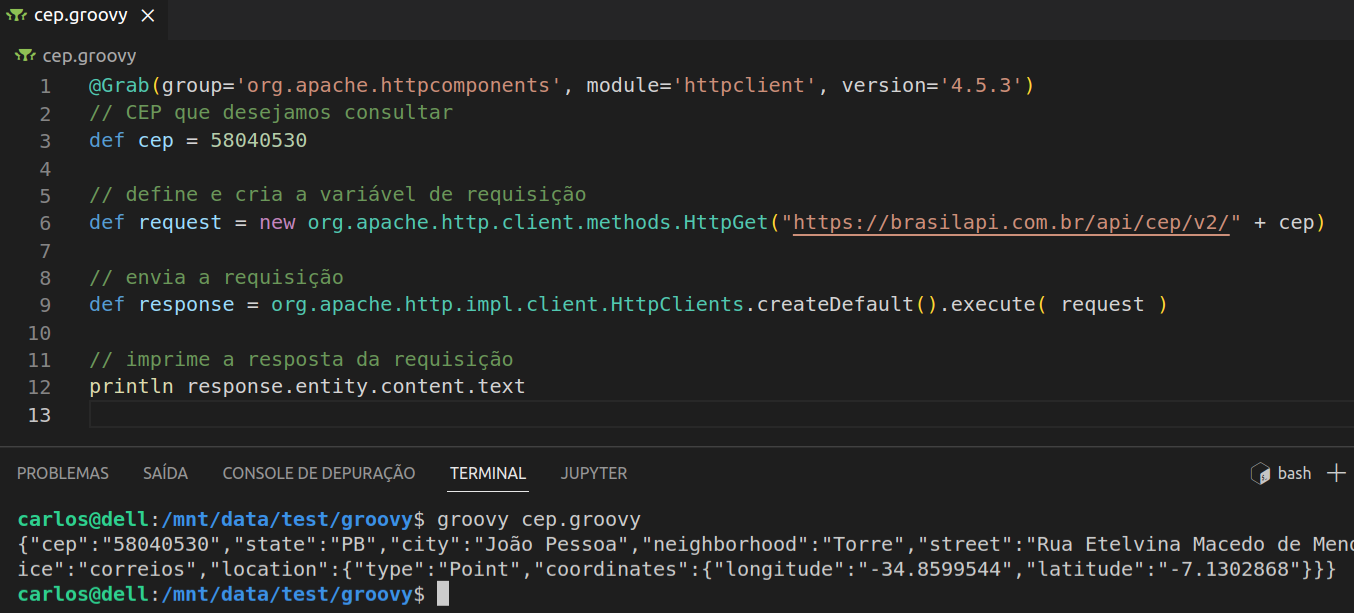 Obtendo endereço a partir do CEP com Java / Groovy - SOLOWEB Tecnologia
