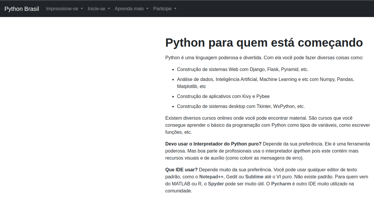 Aprenda a linguagem de programação Python de forma gratuita - SOLOWEB ...